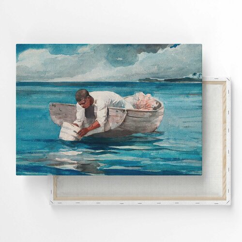 Картина на холсте, репродукция / Уинслоу Хомер - he Water Fan, 1889 / Размер 30 x 40 см