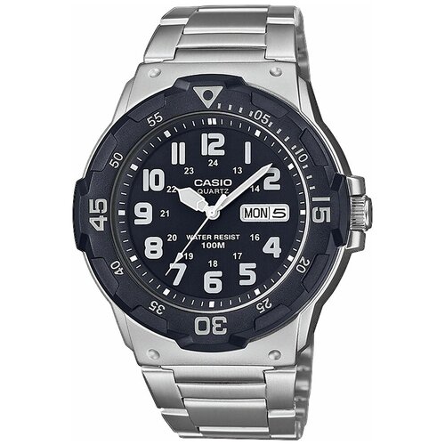 Наручные часы CASIO Collection MRW-200HD-1B, черный, серебряный