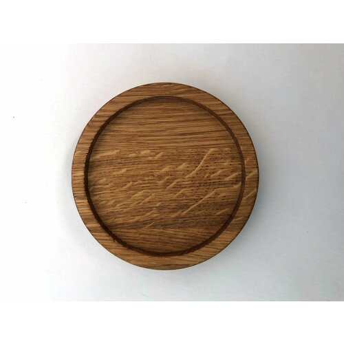 Менажница деревянная из дуба 10х1,8 см, подставка, тарелка, блюдо для подачи закусок
