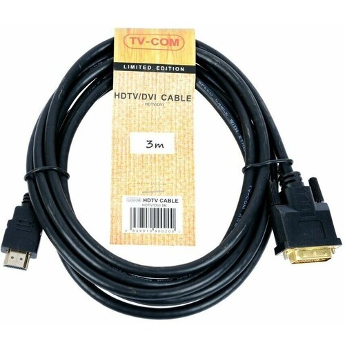 Кабель HDMI - DVI, 3м, TV-COM /CG135E-3M (LCG135E-3M)