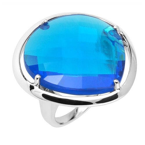 Кольцо Balex, серебро, 925 проба, топаз синтетический, размер 16.5, голубой