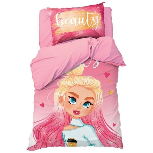 Комплект постельного белья Этель Fashion girl, 1.5-спальное, бязь, розовый