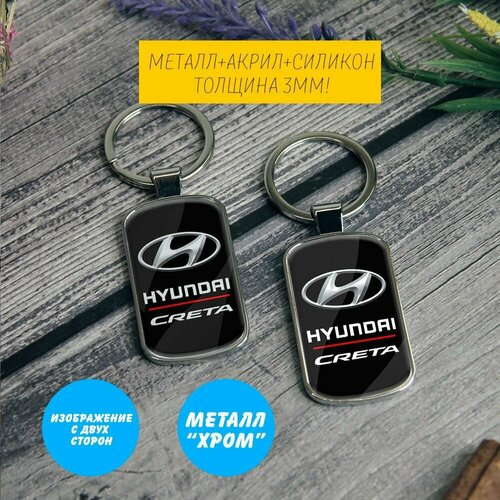 Брелок RACCONS’SHOP, Hyundai, серебряный, белый