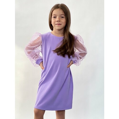 Платье Бушон, размер 116-122, фиолетовый