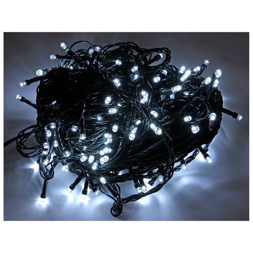 Гирлянда Sh Lights ILD200C, 1 шт. в наборе, 20 м, 200 ламп, белые диоды/черный провод