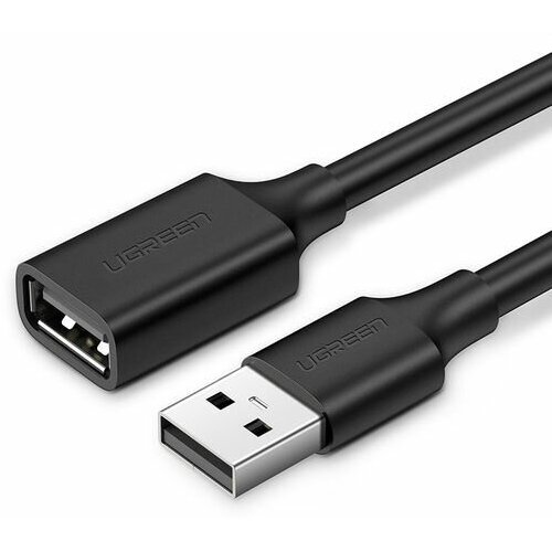 Кабель UGREEN US103 (10314) USB 2.0 A Male to A Female Cable. Длина: 1м. Цвет: черный