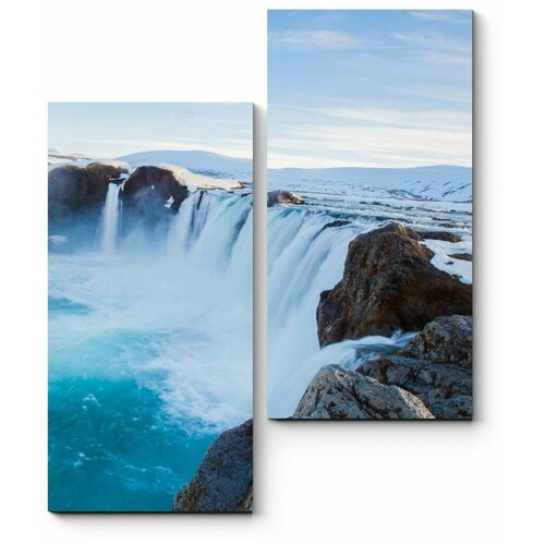 Модульная картина Знаменитый водопад Годафосс, Исландия80x100