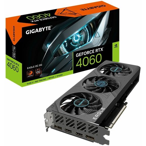 Видеокарта Gigabyte RTX4060 EAGLE OC 8GB GDDR6 128-bit DPx2 HDMIx2 3FAN RTL