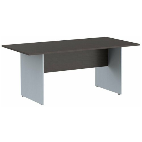 Стол для переговоров / офисный стол/ письменный стол SKYLAND IMAGO ПРГ-2, венге магия/металлик, 180х90х75.5 см