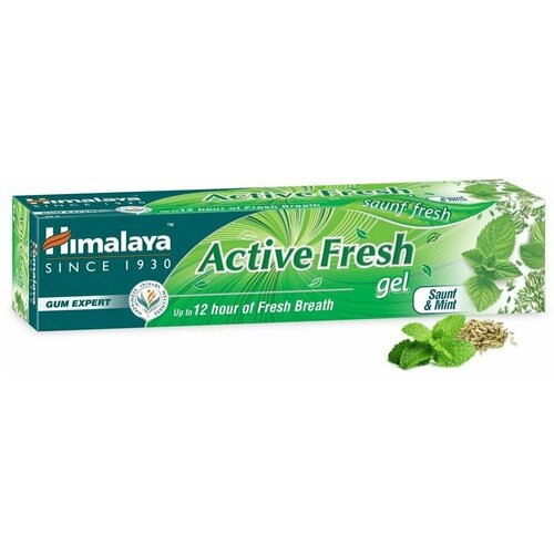 ACTIVE FRESH Gel, Himalaya (Зубной гель актив фреш, фенхель и мята, Хималая), 80 г.