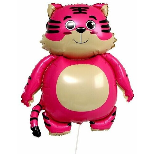 Воздушный шарик, фольгированный 26" "Кот розовый"