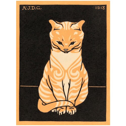 Постер / Плакат / Картина Рыжая кошка 60х90 см в подарочном тубусе