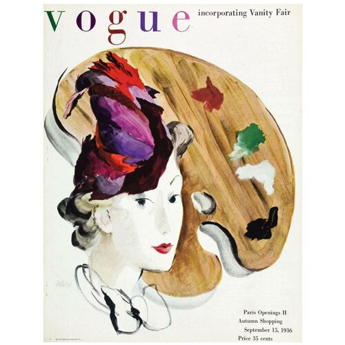 Постер / Плакат / Картина Vogue - Художница 40х50 см в подарочном тубусе