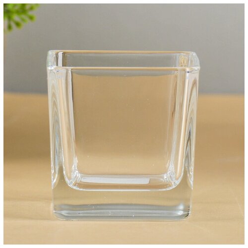 Ваза "Кубик" Бернарди-1 6х6х6 см прозрачная