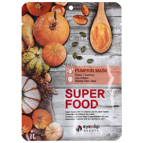 Eyenlip Super Food Pumpkin Mask Укрепляющая тканевая маска с экстрактом тыквы, 23 мл