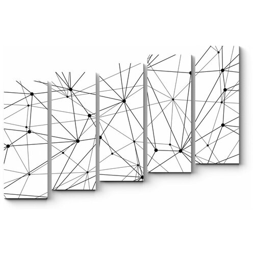 Модульная картина Точки и линии 150x105