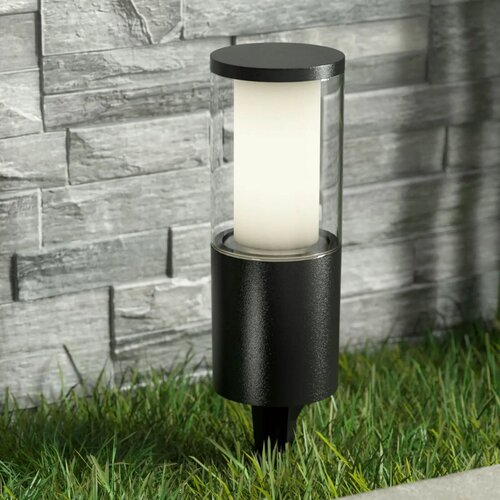 Ландшафтный светильник Fumagalli Carlo Spike DR1.572.000. AXU1R, Черный и Прозрачный, с лампой 400Lm, 3000К