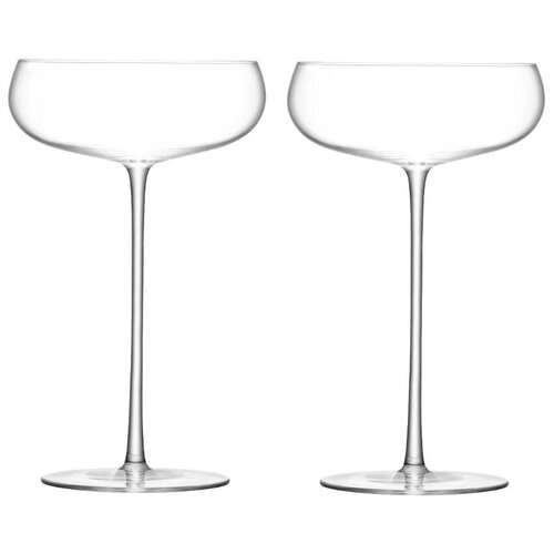 Набор бокалов LSA Wine Culture Champagne Saucer, 320 мл, 2 шт., бесцветный