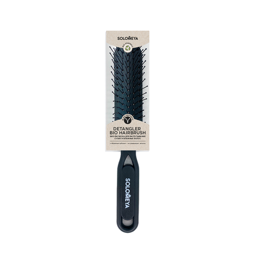Расческа для распутывания сухих и влажных волос Solomeya Detangler Hairbrush for Wet & Dry Hair Black Aesthetic 1 шт