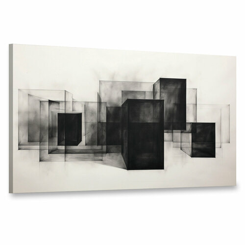 Интерьерная картина 100х60 "Минимализм: симметрия фрагментов"