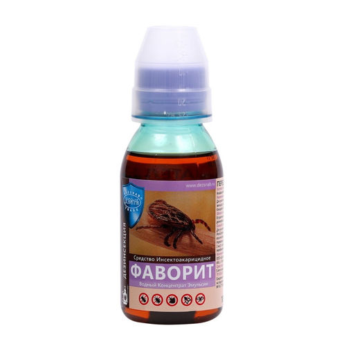 Фаворит - средство от тараканов, иксодовых клещей, клопов, блох, мух, 100 мл.