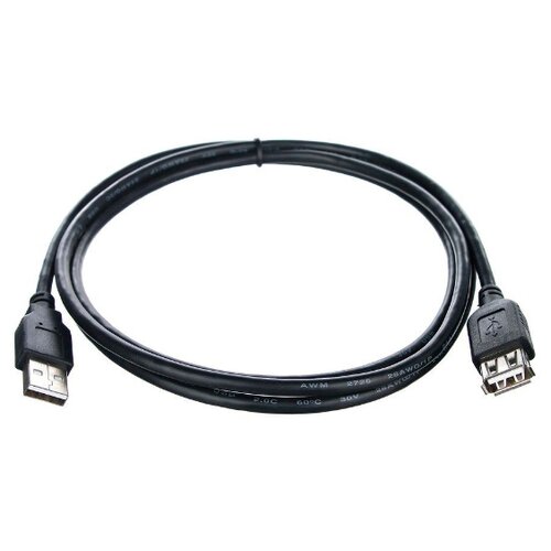 Удлинитель Telecom USB - USB (TUS6990), 1.5 м, черный