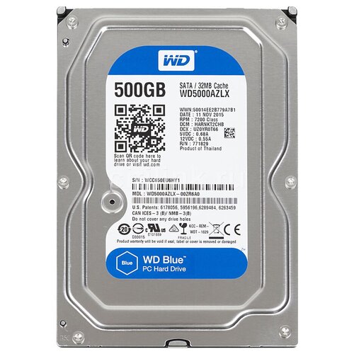 Жесткий диск Western Digital WD Blue 500 ГБ WD5000AZLX