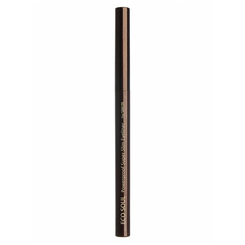 The Saem Автоматический карандаш для глаз Eco Soul Powerproof Super Slim Eyeliner, оттенок BR05 Choco Brown