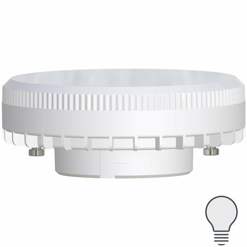 Лампа светодиодная Lexman GX53 170-240 В 12 Вт круг матовая 1300 лм нейтральный белый свет. Набор из 2 шт.