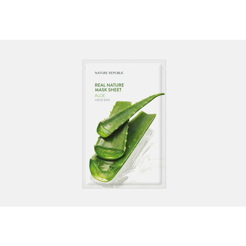 Тканевая маска для лица с экстрактом алоэ вера Nature Republic, Real Nature Mask Sheet Aloe 1шт