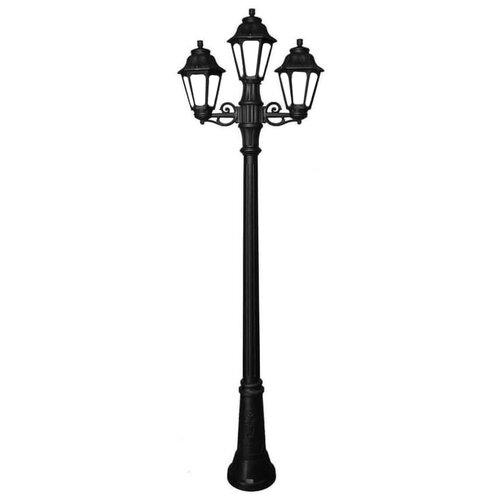 Fumagalli Уличный светильник Artu Bisso/Anna E22.158.S21.AYF1R, E27, 180 Вт, лампы: 3 шт., цвет арматуры: черный, цвет плафона белый