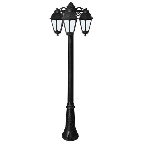 Fumagalli Уличный светильник Gigi Bisso/Saba K22.156.S30.AYF1RDN, E27, 18 Вт, цвет арматуры: черный, цвет плафона белый