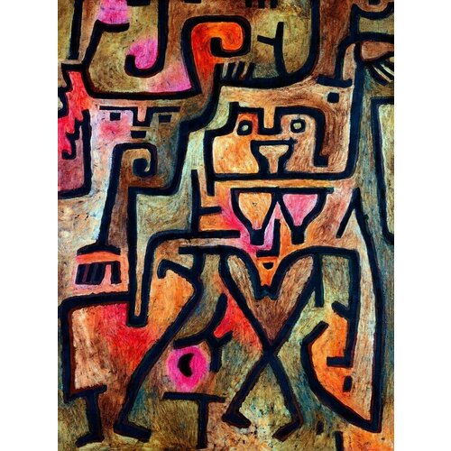 Плакат, постер на холсте Forest Witches-Paul Klee/Лесные Ведьмы-Пауль Клее. Размер 30 на 42 см