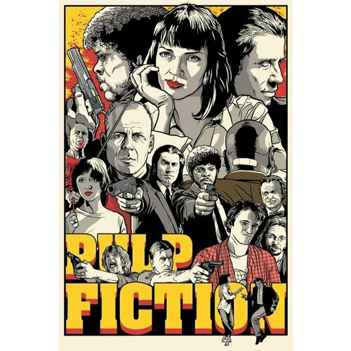 Плакат, постер на бумаге Pulp Fiction/Криминальное Чтиво. Размер 30 х 42 см