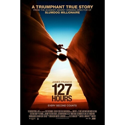 Плакат, постер на холсте 127 часов (127 Hours), Дэнни Бойл. Размер 42 х 60 см