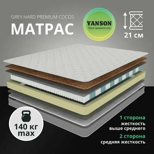 YANSON Grey Hard Premium Cocos 170-200