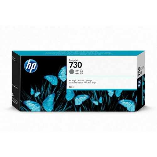 Картридж струйный HP 730 P2V72A серый оригинальный, 916387