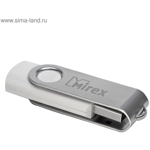 Флешка SWIVEL WHITE, 32 Гб, USB2.0, чт до 25 Мб/с, зап до 15 Мб/с, белая