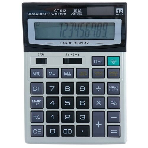 Калькулятор настольный, 12 - разрядный, CT - 912, средний