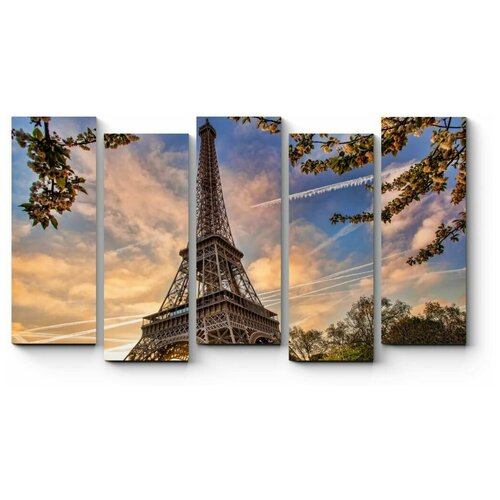 Модульная картина Цветущий Париж 120x69