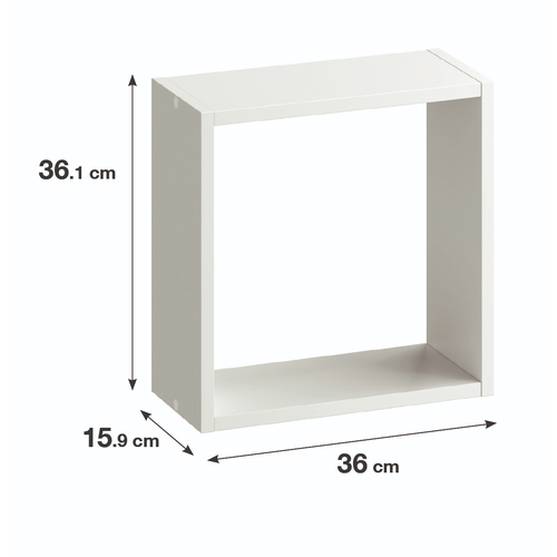 Стеллаж SPACEO KUB 1 секция 36x36x15.9 см ЛДСП цвет белый