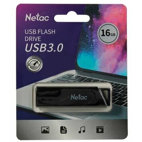 Флеш Диск Netac 16Gb U336 NT03U336S-016G-30BK USB3.0 черный