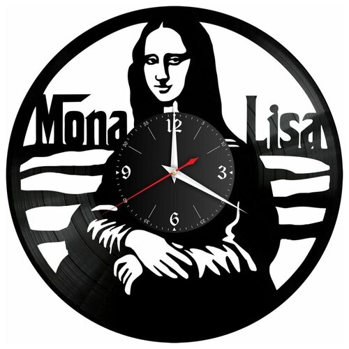 Часы из винила Redlaser "Мона Лиза (Джоконда), Mona Lisa картина" VW-10761