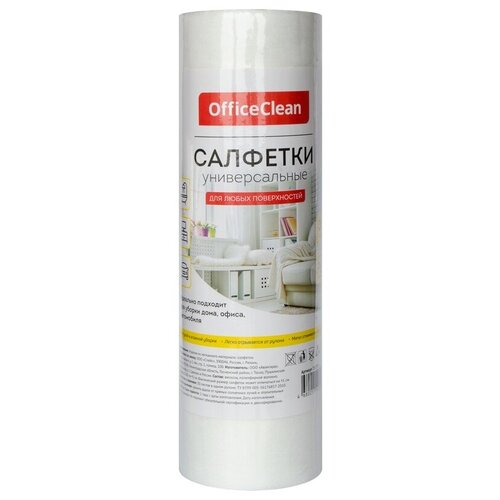 Салфетки универсальные OfficeClean 25*30 см, 30 штук, в рулоне, 0,045 г/м2 (252719/А)