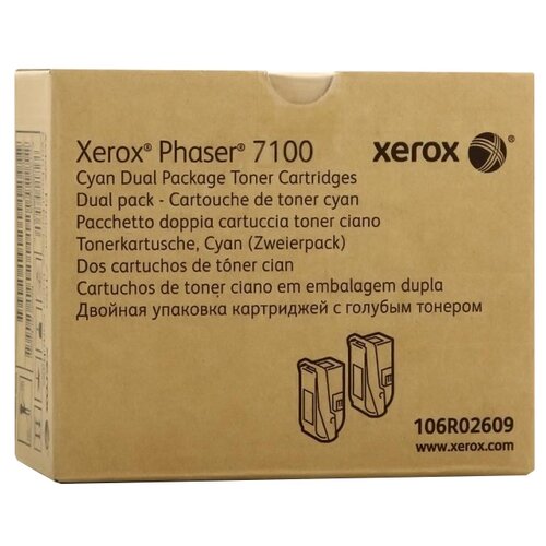 Комплект картриджей Xerox 106R02609, 4500 стр, голубой