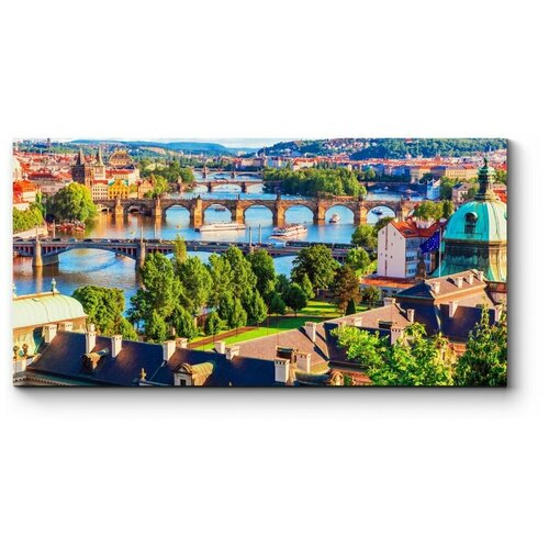 Модульная картина Солнечная Прага 60x30
