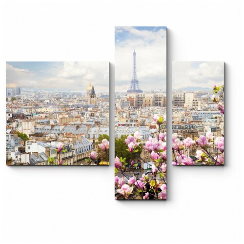 Модульная картина Весна в Париже 80x66