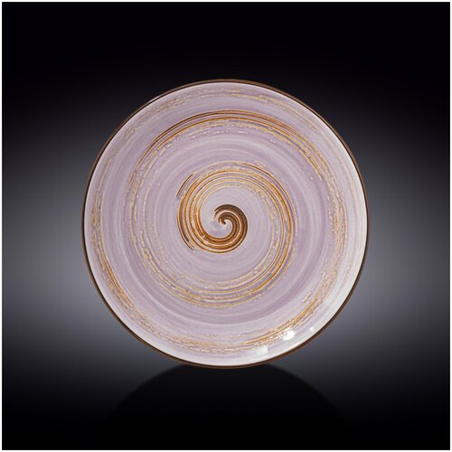 Тарелка обеденная Wilmax, Фарфор, круглая, 28 см, лавандовый цвет, коллекция Spiral (WL-669716/A)