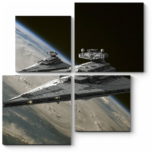 Модульная картина Межгалактические корабли 180x180