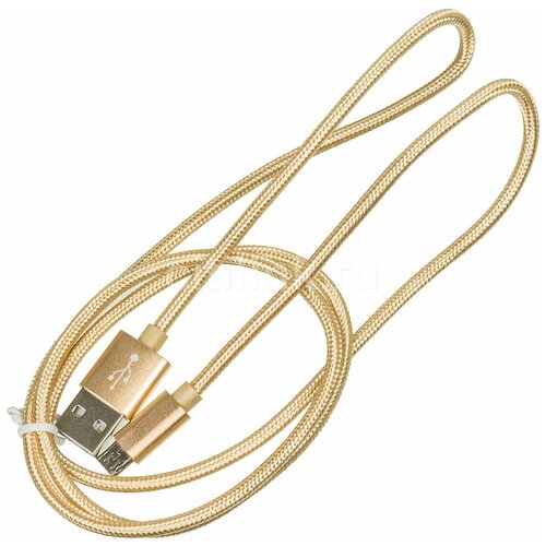 Кабель Buro Braided BHP RET MICUSB-BR USB A(m) micro USB B (m) 1 м, золотистый